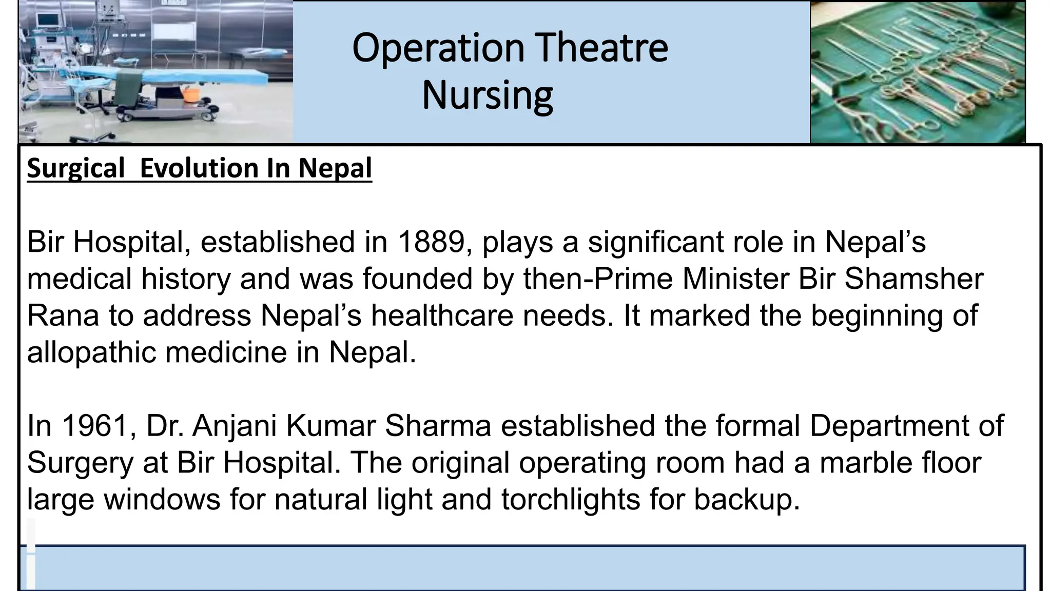Operation Theatre Nursing -History of Surgery & Anesthesia.pptx
