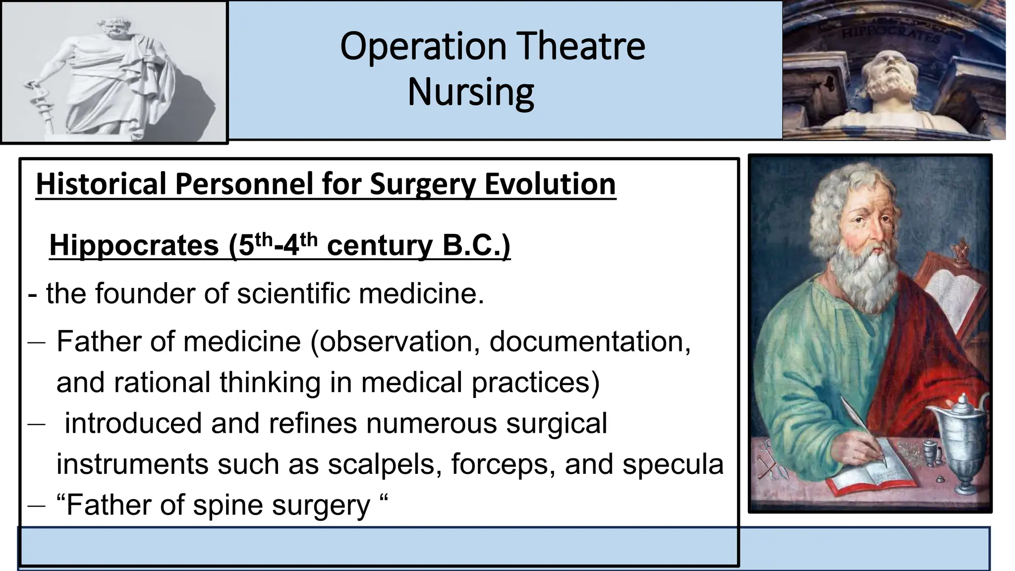 Operation Theatre Nursing -History of Surgery & Anesthesia.pptx