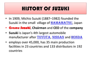 History of suzuki | PPTX