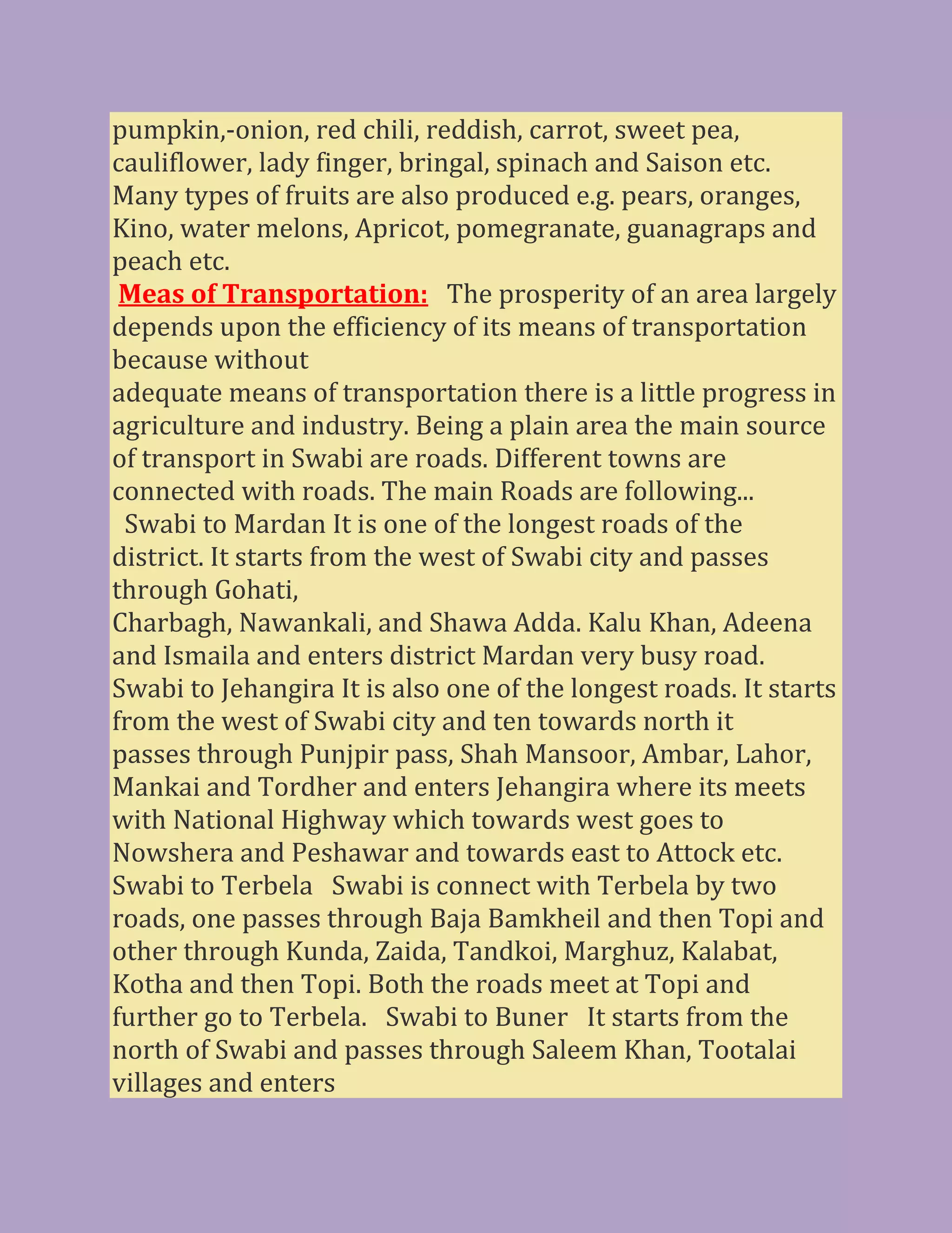 History of swabi | PDF