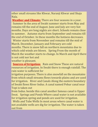 History of swabi | PDF