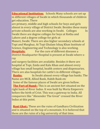 History of swabi | PDF