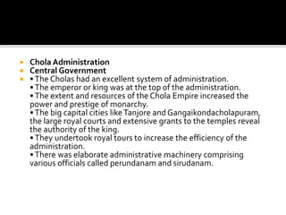 History of Tamil Nadu - Cholas | PPTX