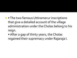 History of Tamil Nadu - Cholas | PPTX