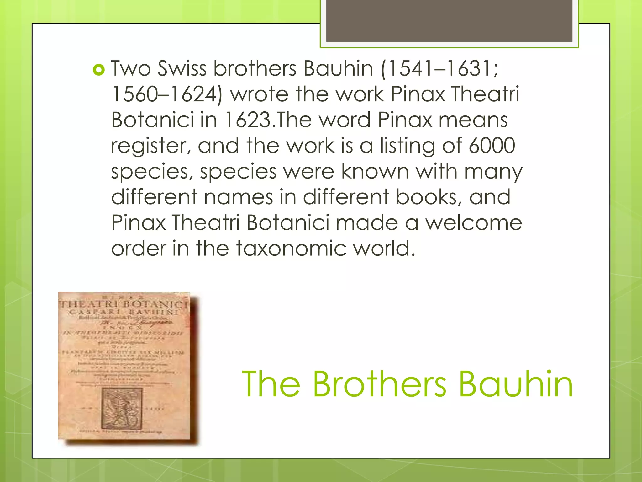 History of taxonomy | PPTX