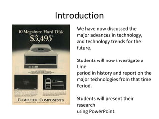 History of technology web quest | PPT