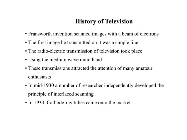 History of television | PPT