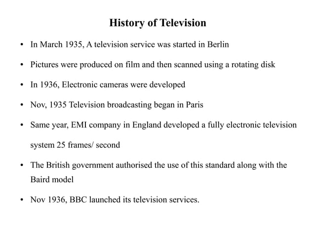 History of television | PPT