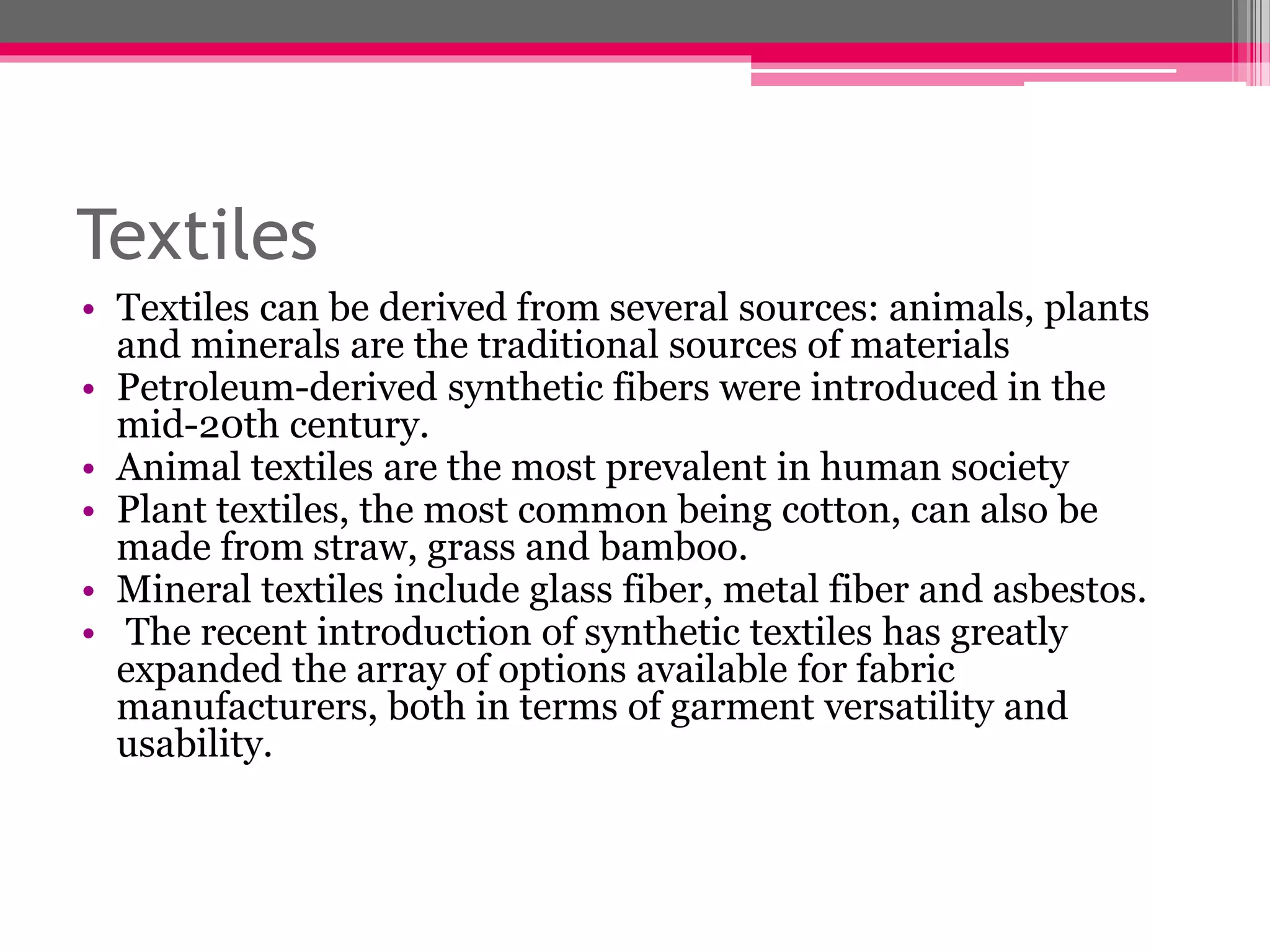 History of textiles | PPTX