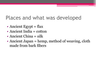 History of textiles | PPTX