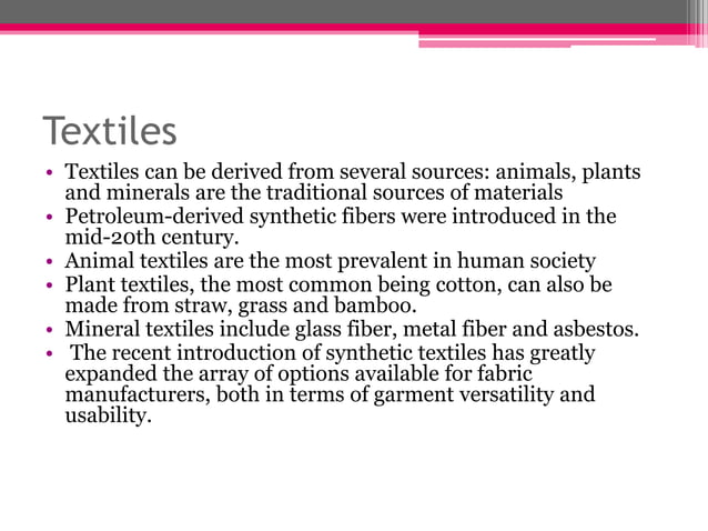 History of textiles | PPTX | Needlework | Arts and Crafts