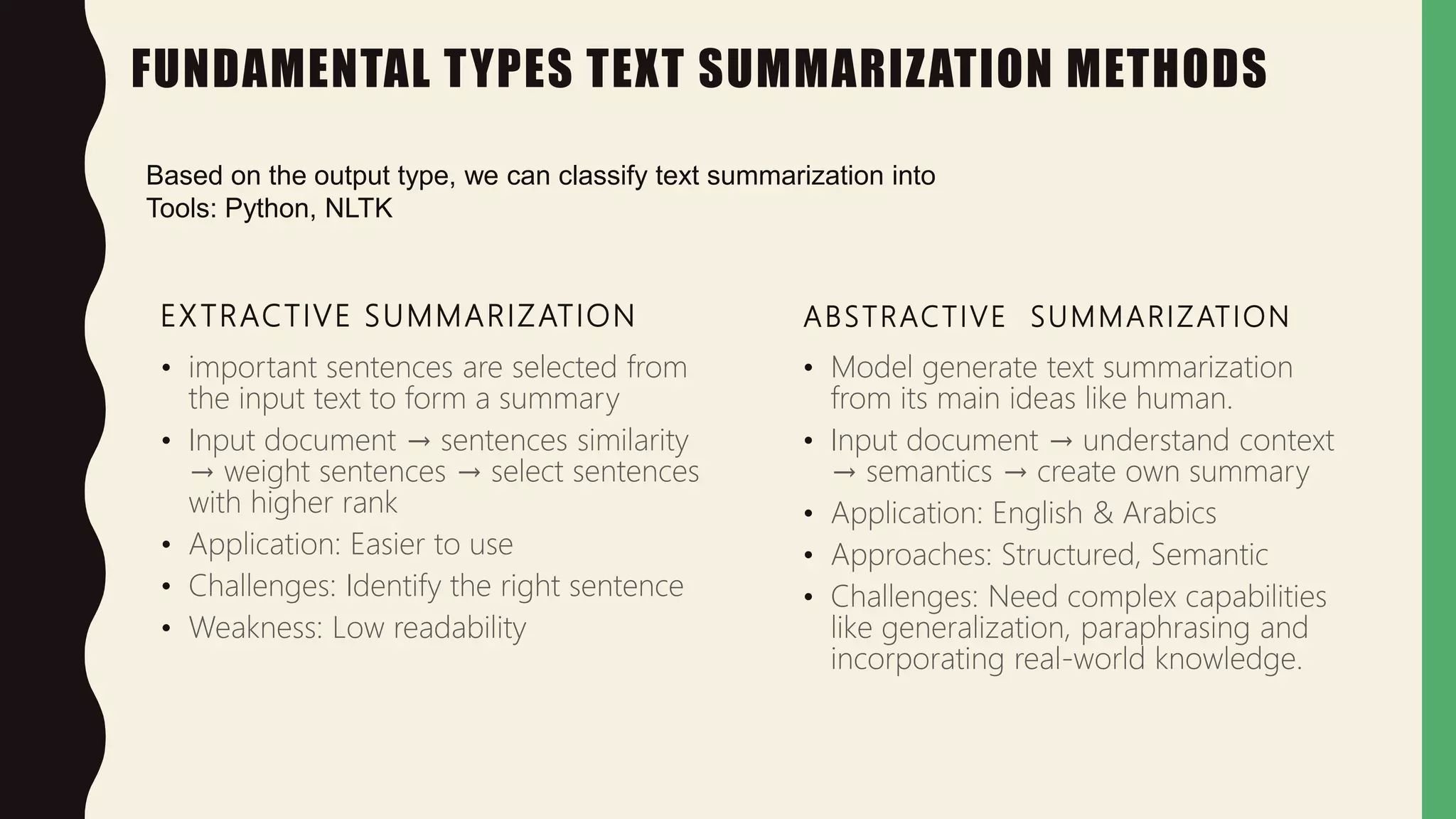 History of text summarization | PPTX