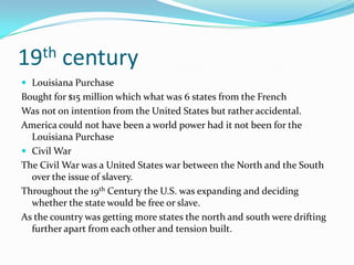 History of the 19th century project | PPT