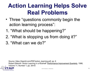 History of the action learning team process questionnaire the path to high performance | PPT