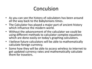 History Of The Calculator Related To Education | PPT