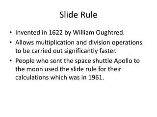 History Of The Calculator Related To Education | PPT