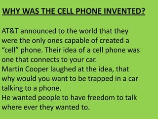 Historyofthecellphone 101216214850-phpapp02 | PPT
