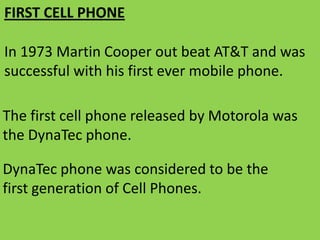 History of the cell phone | PPTX