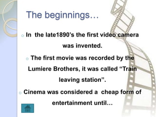 History of the cinema 1 | PPTX