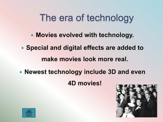 History of the cinema 1 | PPTX | Movies | Entertainment