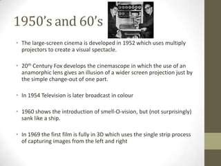 History of the cinema's technological developments | PPTX | History ...