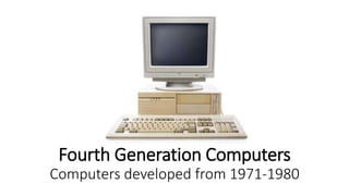Present Fourth Generation Computers 1971