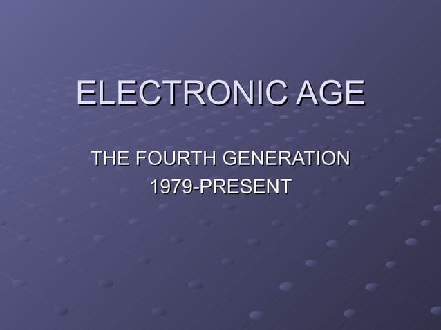 History of the computer elec. age (2nd gen.) | PPT | Computing ...