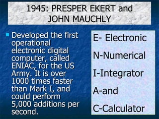 History of the computer electronic age | PPT