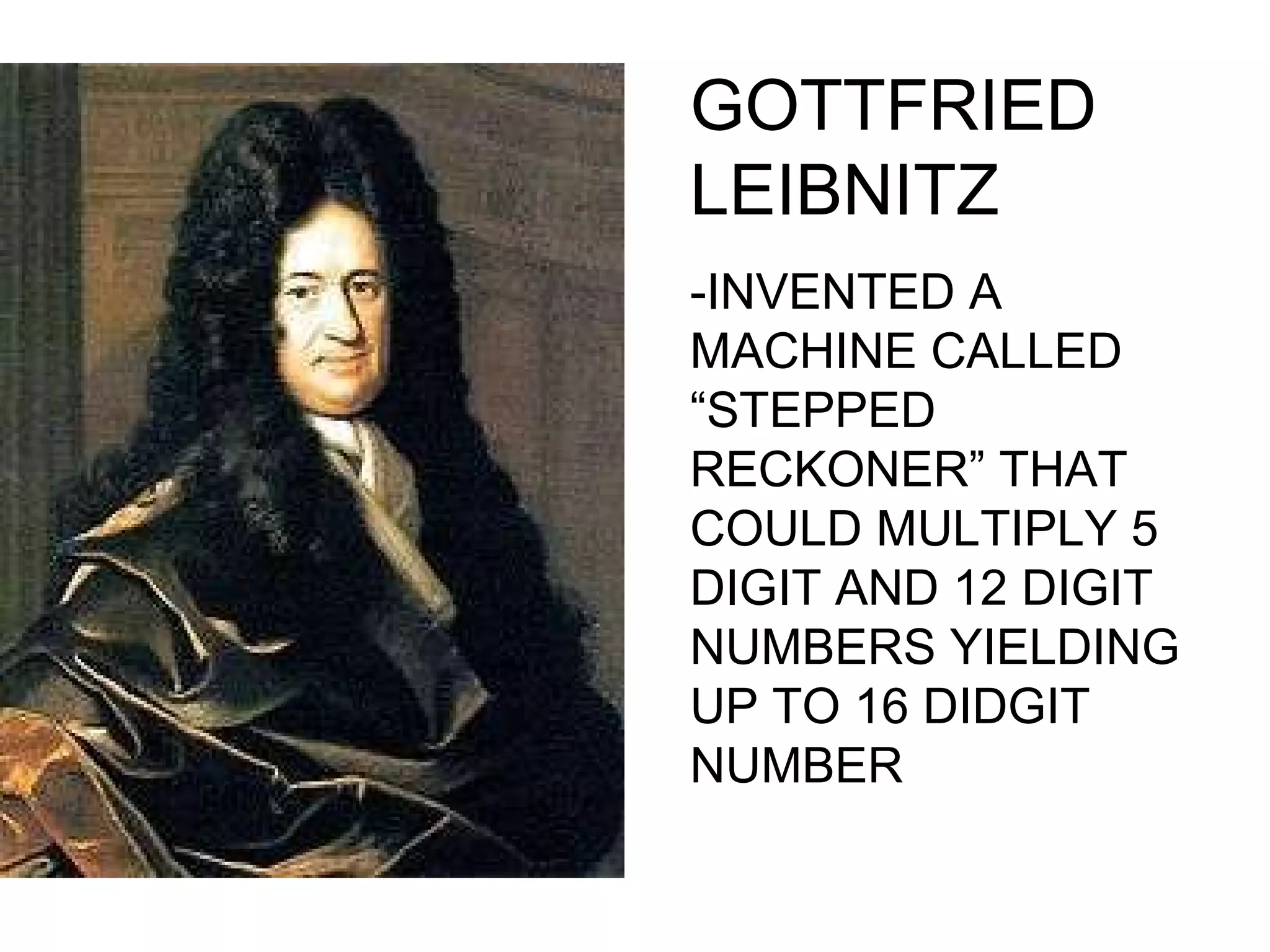 History of the computer (mechanical age) | PPT