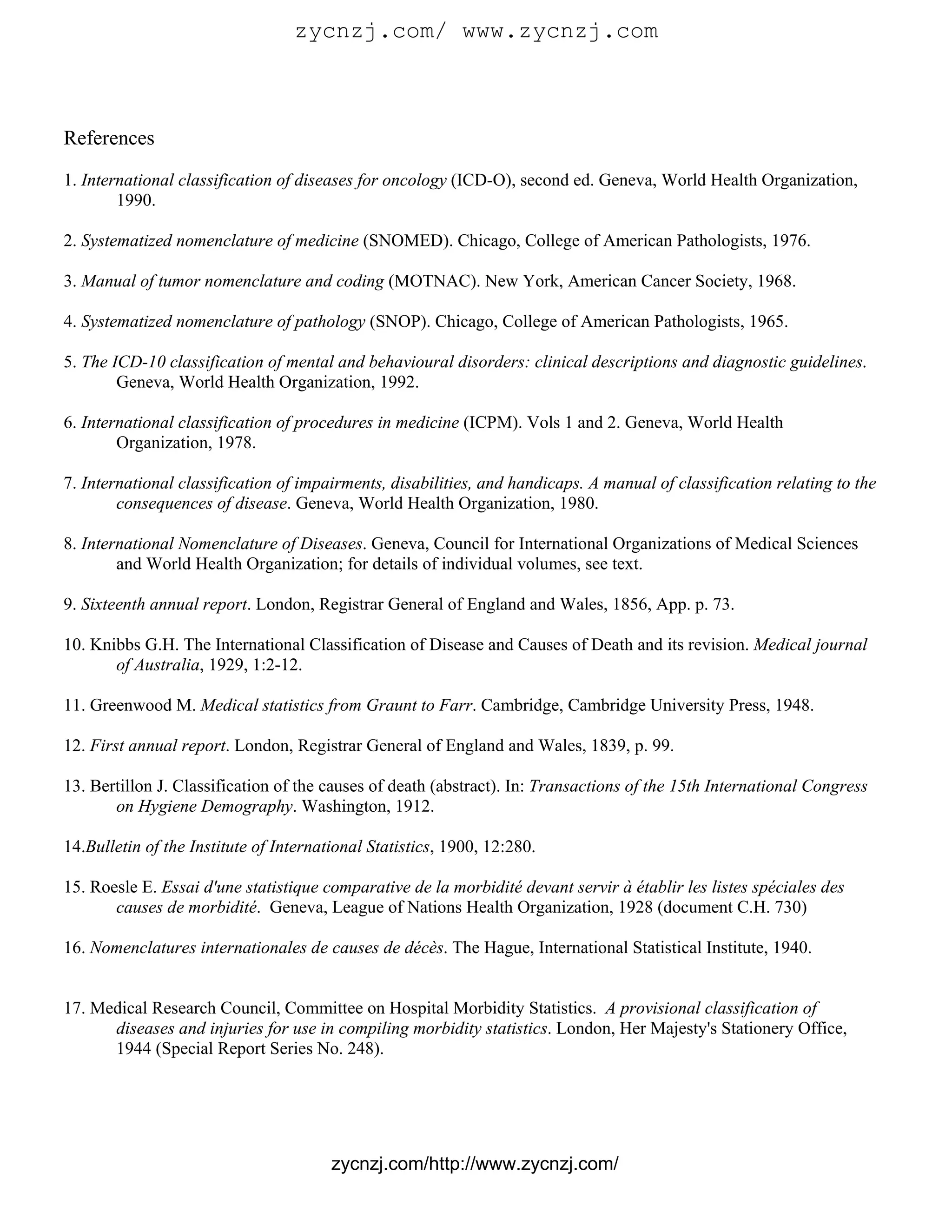 History of the development of the icd | PDF