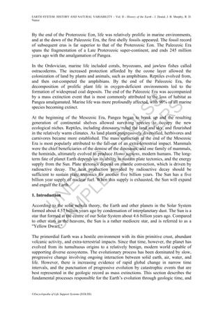 History of the Earth described by geologic events | PDF