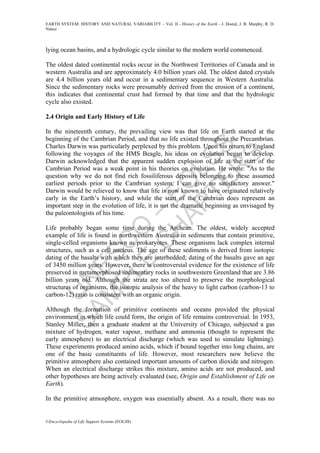 History of the Earth described by geologic events | PDF