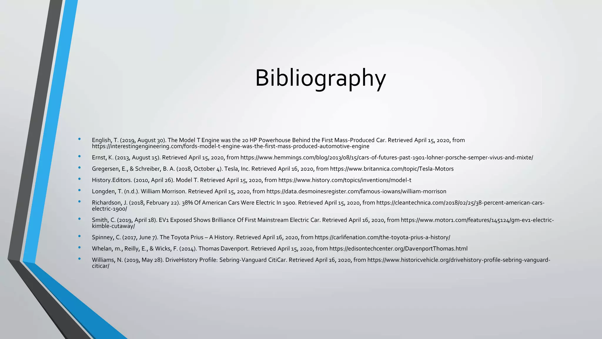 History of the electric vehicle | PPTX