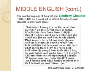 History of the English language | PPTX