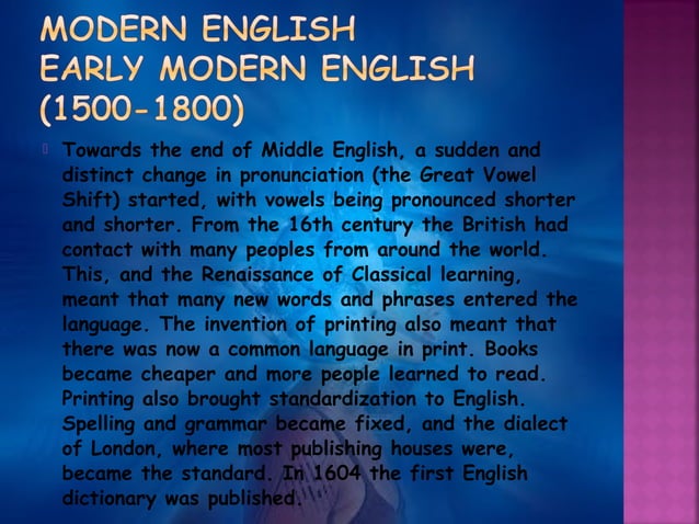 History of the english language | PPT