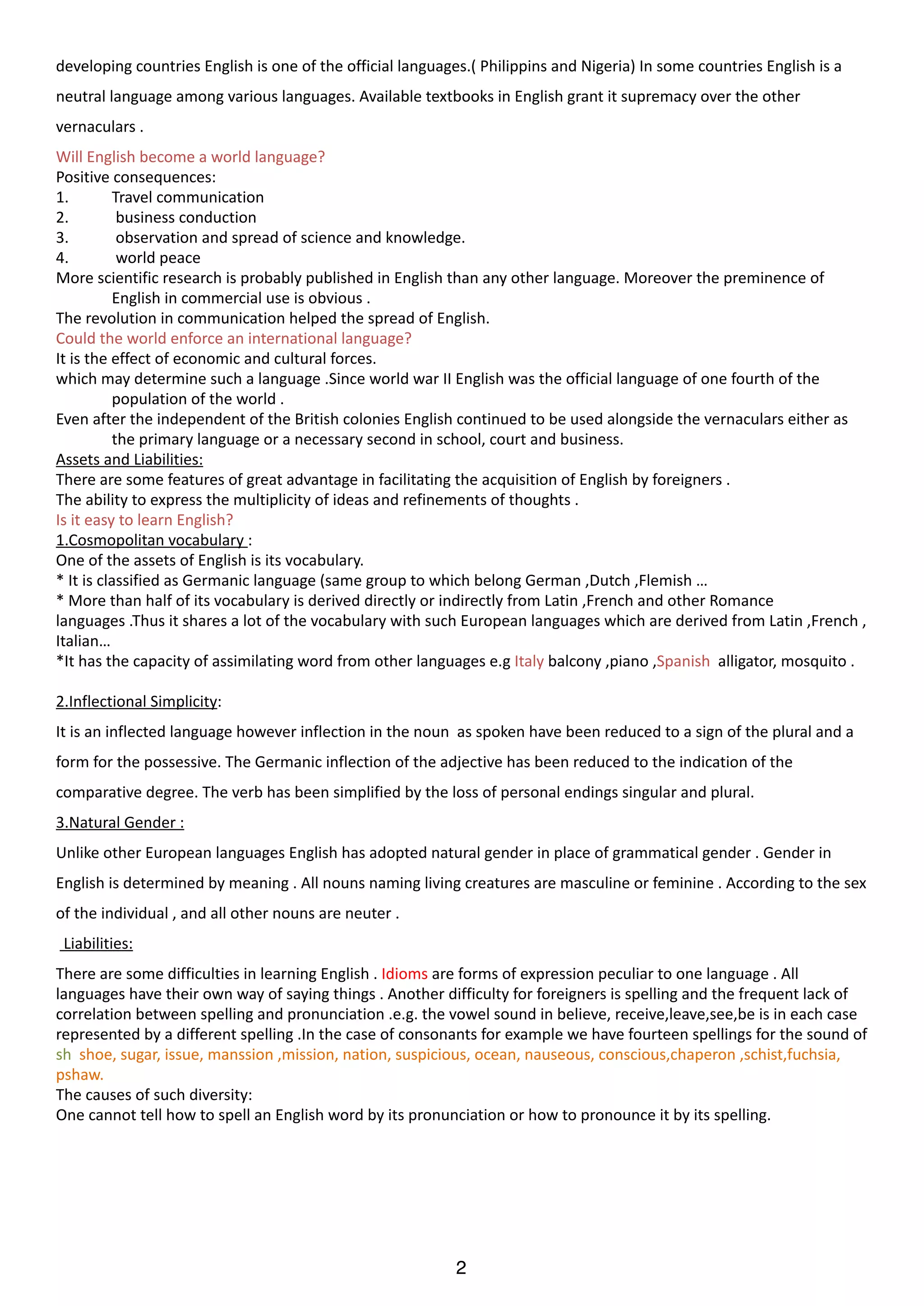 History of the English Language | PDF