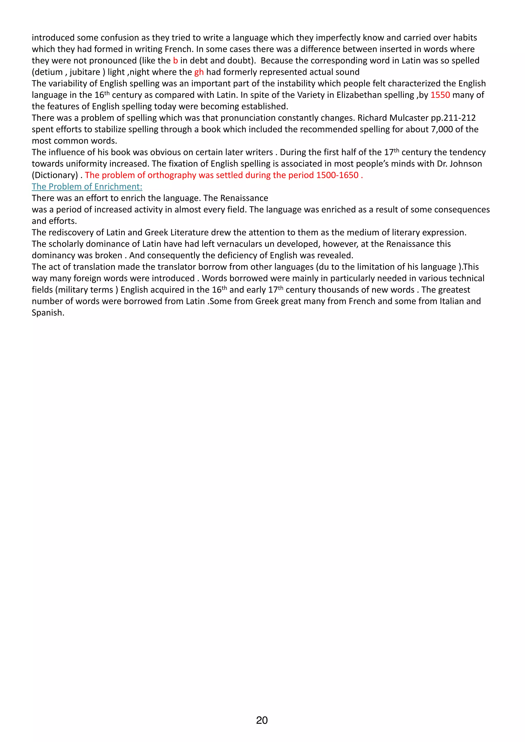 History of the English Language | PDF