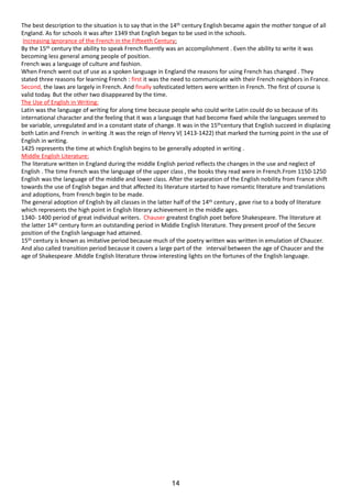 History of the English Language | PDF