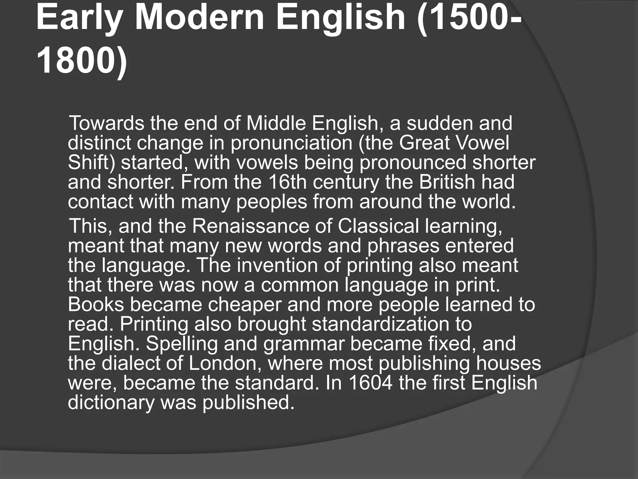 History of the english language | PPT
