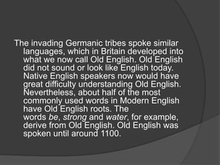 History of the english language | PPT