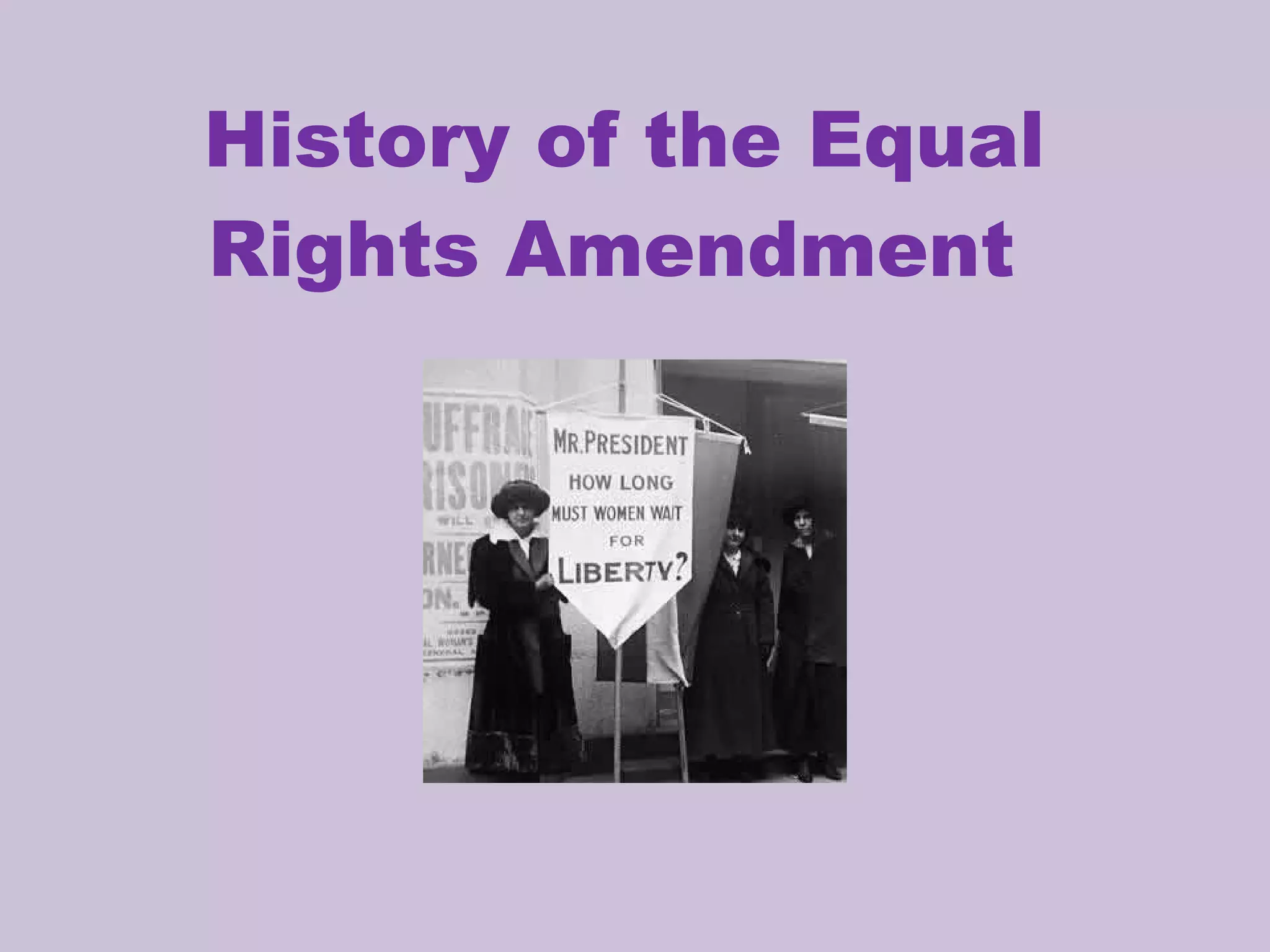 History Of The Equal Rights Amendment | PPT