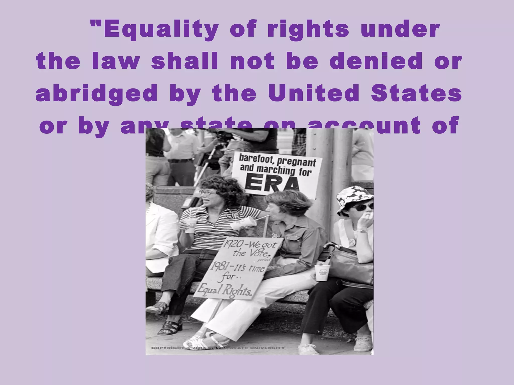History Of The Equal Rights Amendment | PPT