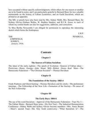 History of The Fabian Society, Free eBook | PDF