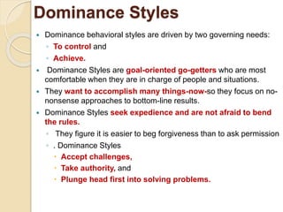 History of the four behavioral styles | PPTX | Mental Health | Diseases ...