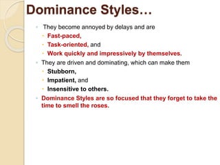 History of the four behavioral styles | PPTX | Mental Health | Diseases ...