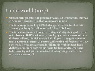 History of the gangster genre | PPTX