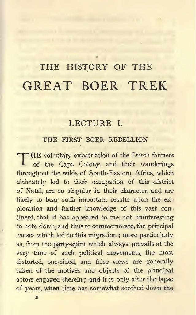 History of the Great Boer Trek