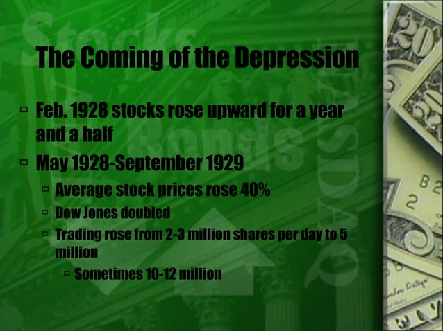 History Of The Great Depression | PPT | Economy | Business and Finance