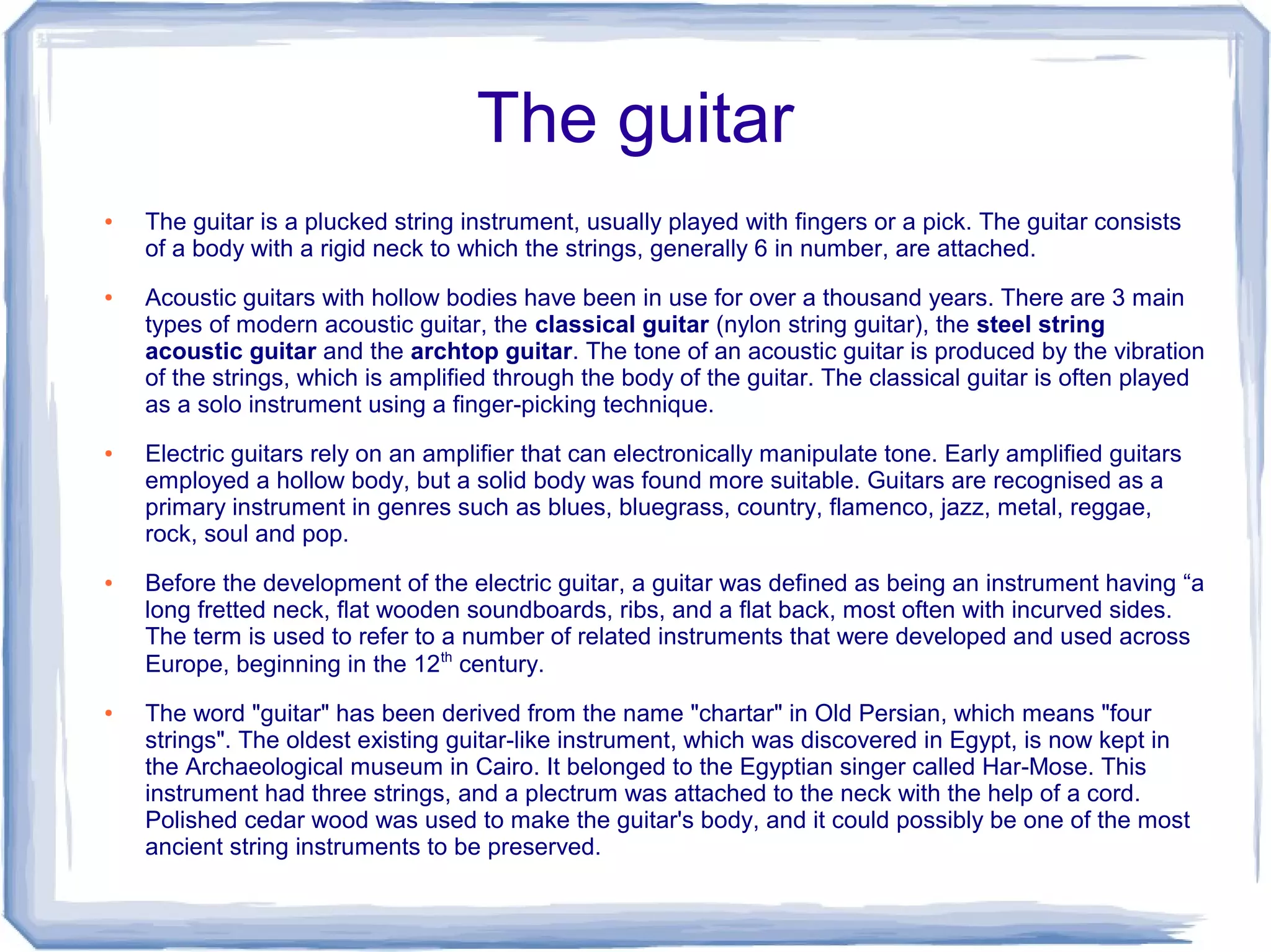 History of the guitar | ODP