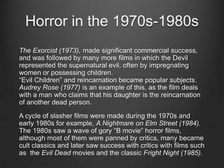 History of the horror genre | PPTX
